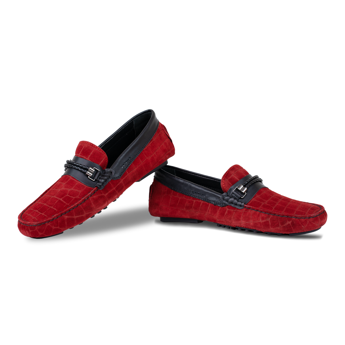 Oscar Rouge: Mocassin pour hommes France – Bleather FR